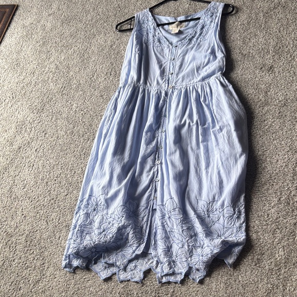 Cynthia Rowley | Dresses | Cynthia Rowley Light Blue Embroidered Dress ...